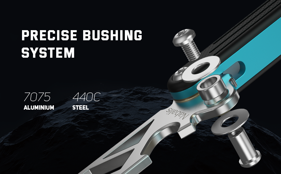 Nabalis Trident Butterfly Knife Balisong Trainer 7075 AL & G10-Tuning Fork