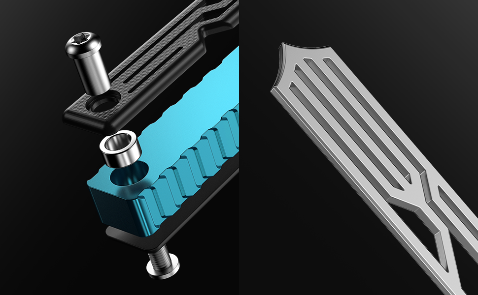 Nabalis Trident Butterfly Knife Balisong Trainer 7075 AL & G10-Tuning Fork