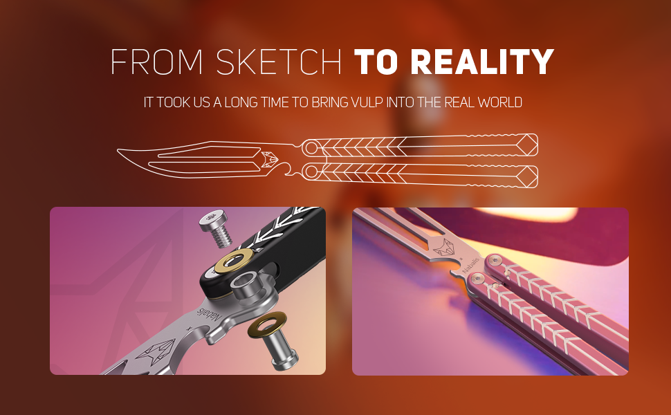 Nabalis Vulp Butterfly Knife Trainer Opener Version Best Balisong ...