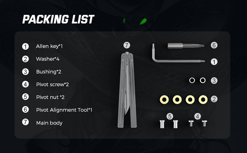 Nabalis Hydra Butterfly Knife Balisong Trainer/ Bottle Opener Ver.