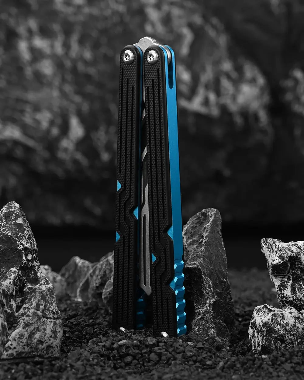 Nabalis Trident Butterfly Knife Balisong Trainer 7075 AL & G10-Tuning Fork